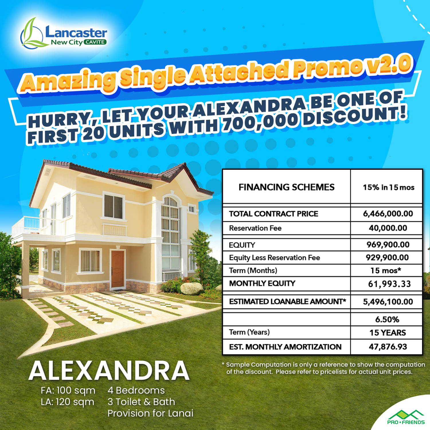 700K Discount Promo for Single Attached Houses – Lancaster New City Cavite